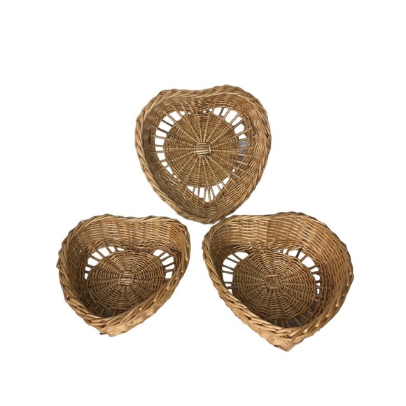 Unknown | Accents | Valentines Day Wicker Heart Shaped Nesting Baskets ...